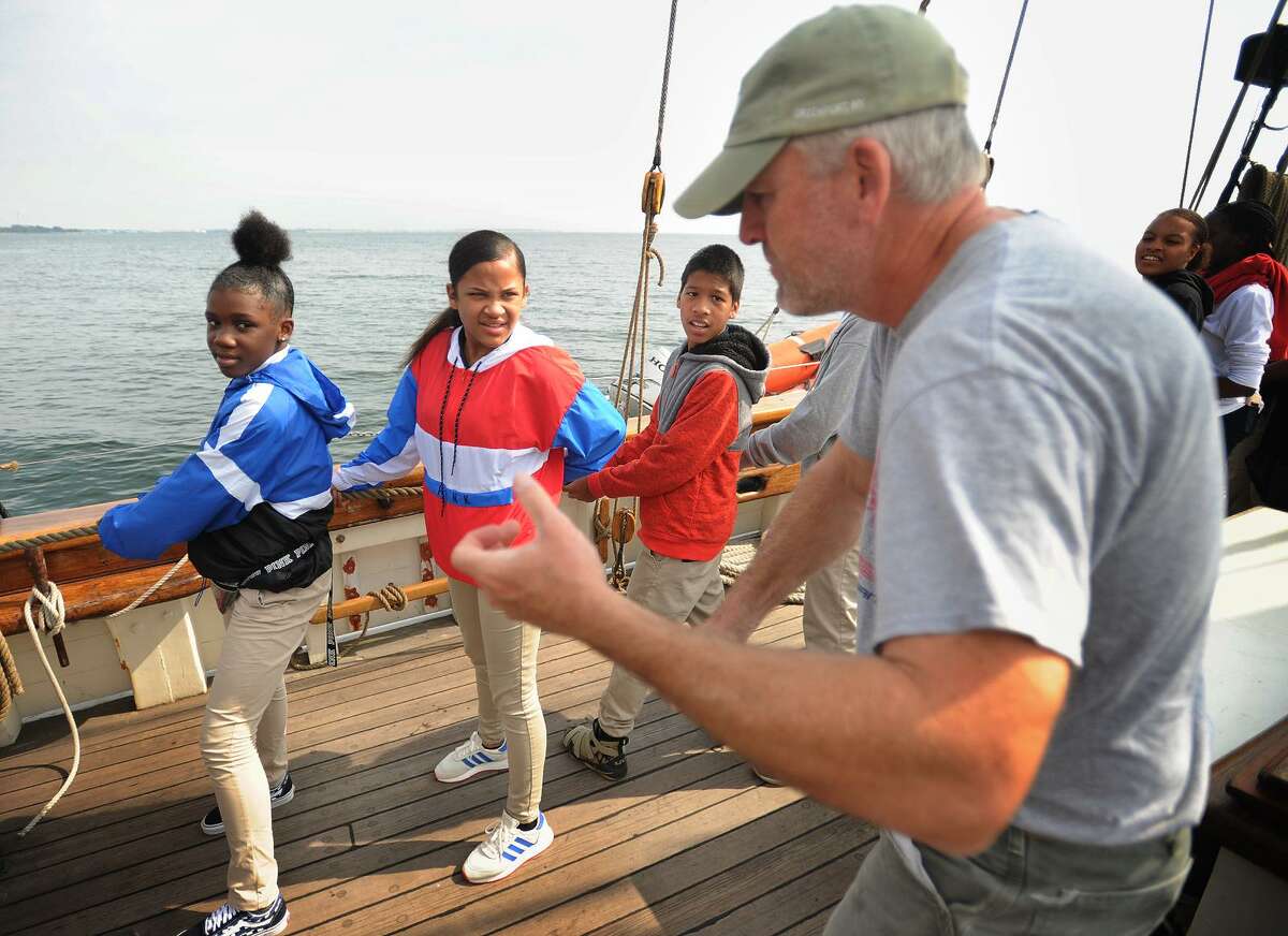 Aboard the Amistad replica, students connect history to experience