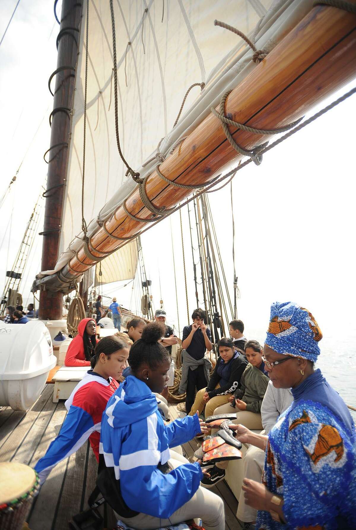 Aboard the Amistad replica, students connect history to experience