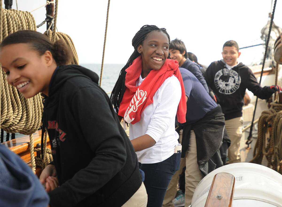 Aboard the Amistad replica, students connect history to experience