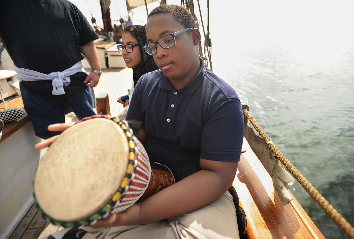 Aboard the Amistad replica, students connect history to experience