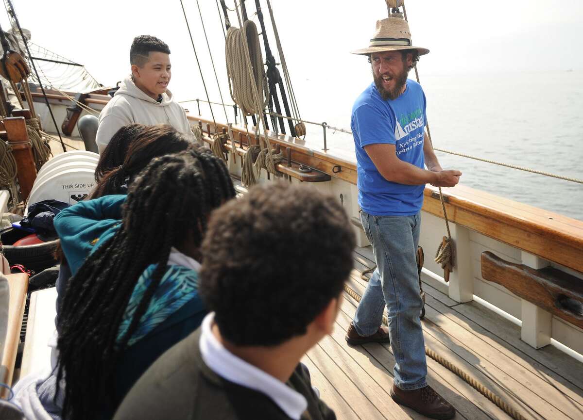 Aboard the Amistad replica, students connect history to experience