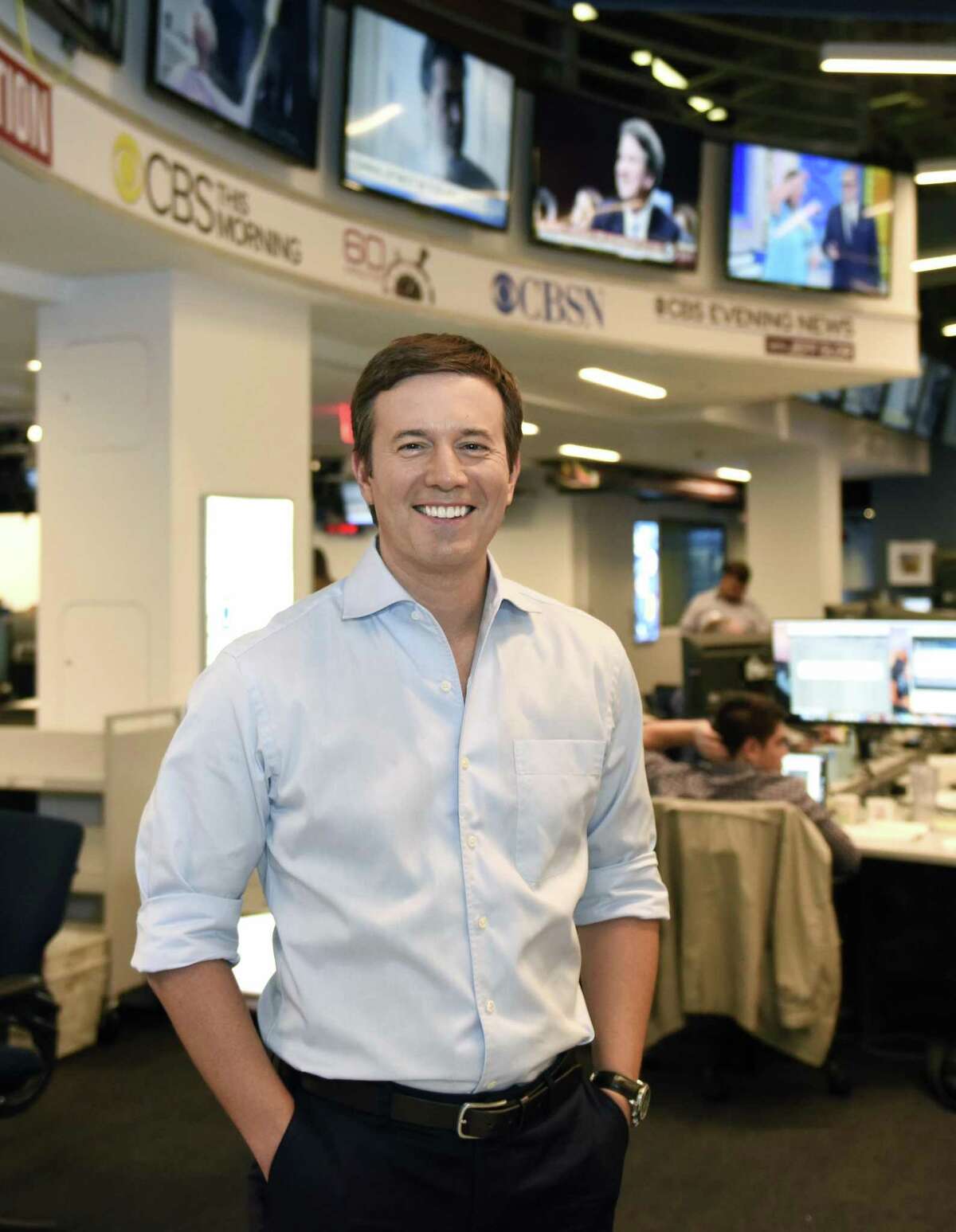 CBS news anchor covers the world but finds his base in Greenwich