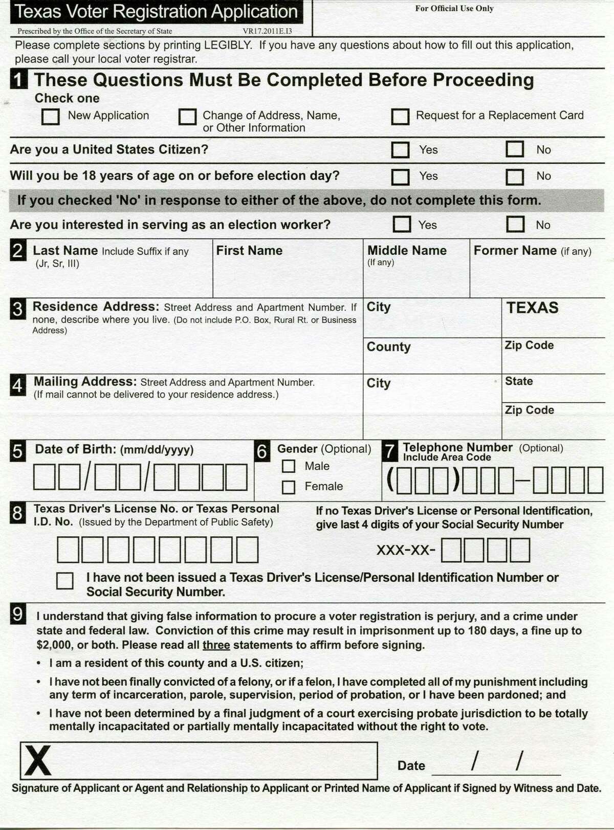 Texas rejects 2,400 online voter registrations as Oct. 9 deadline looms