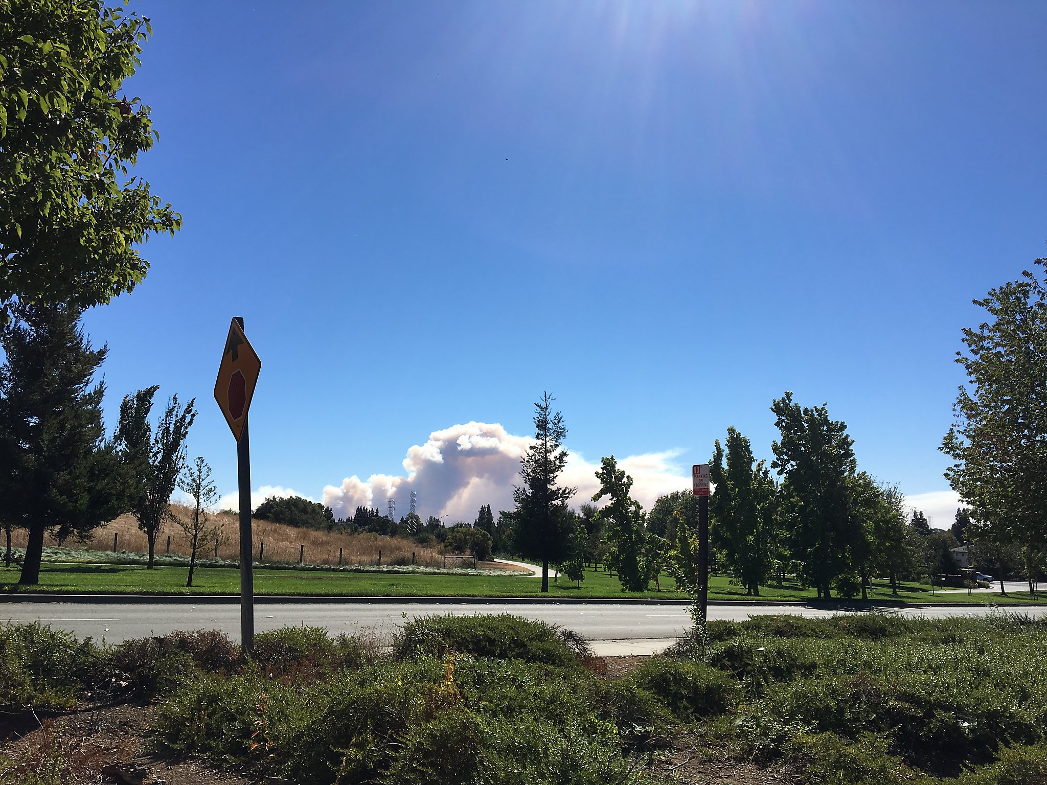 Blaze in Solano County sends clouds of smoke south on busy day of fires