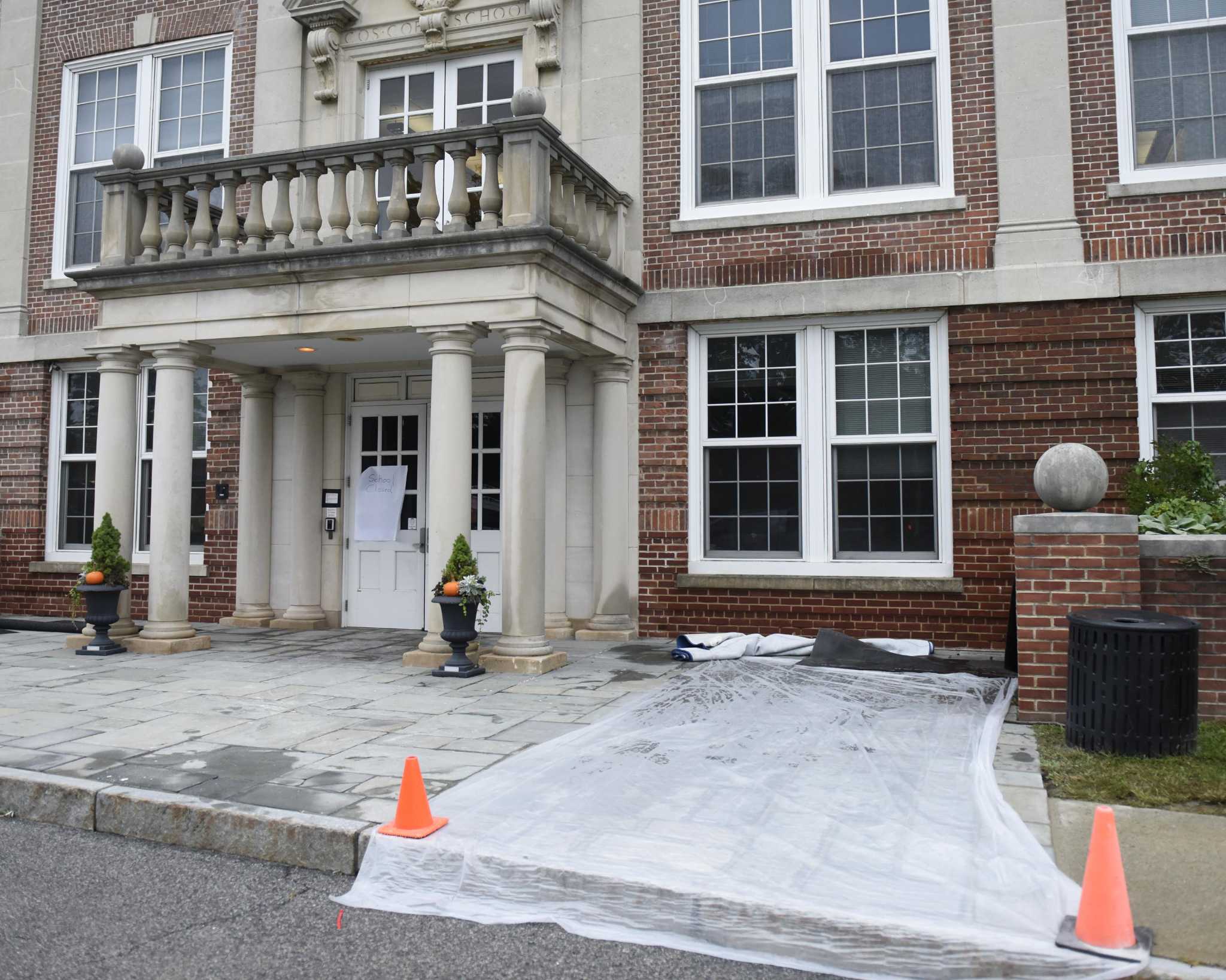 Reconstruction work begins at Cos Cob School