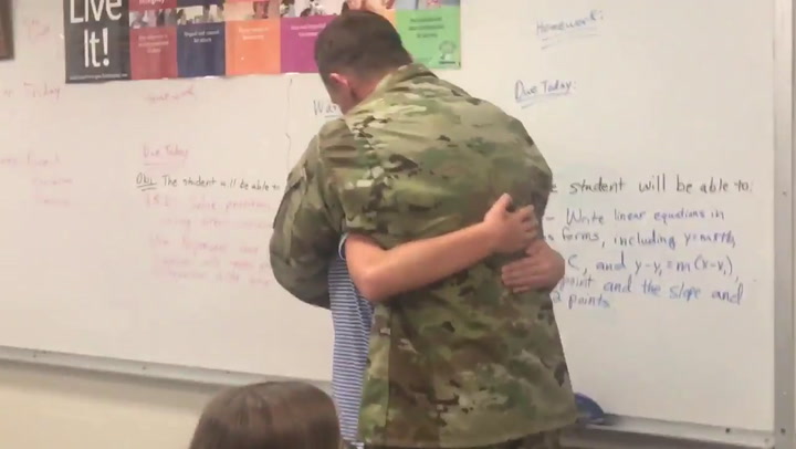 Oft-deployed Army dad surprises son at his San Antonio school