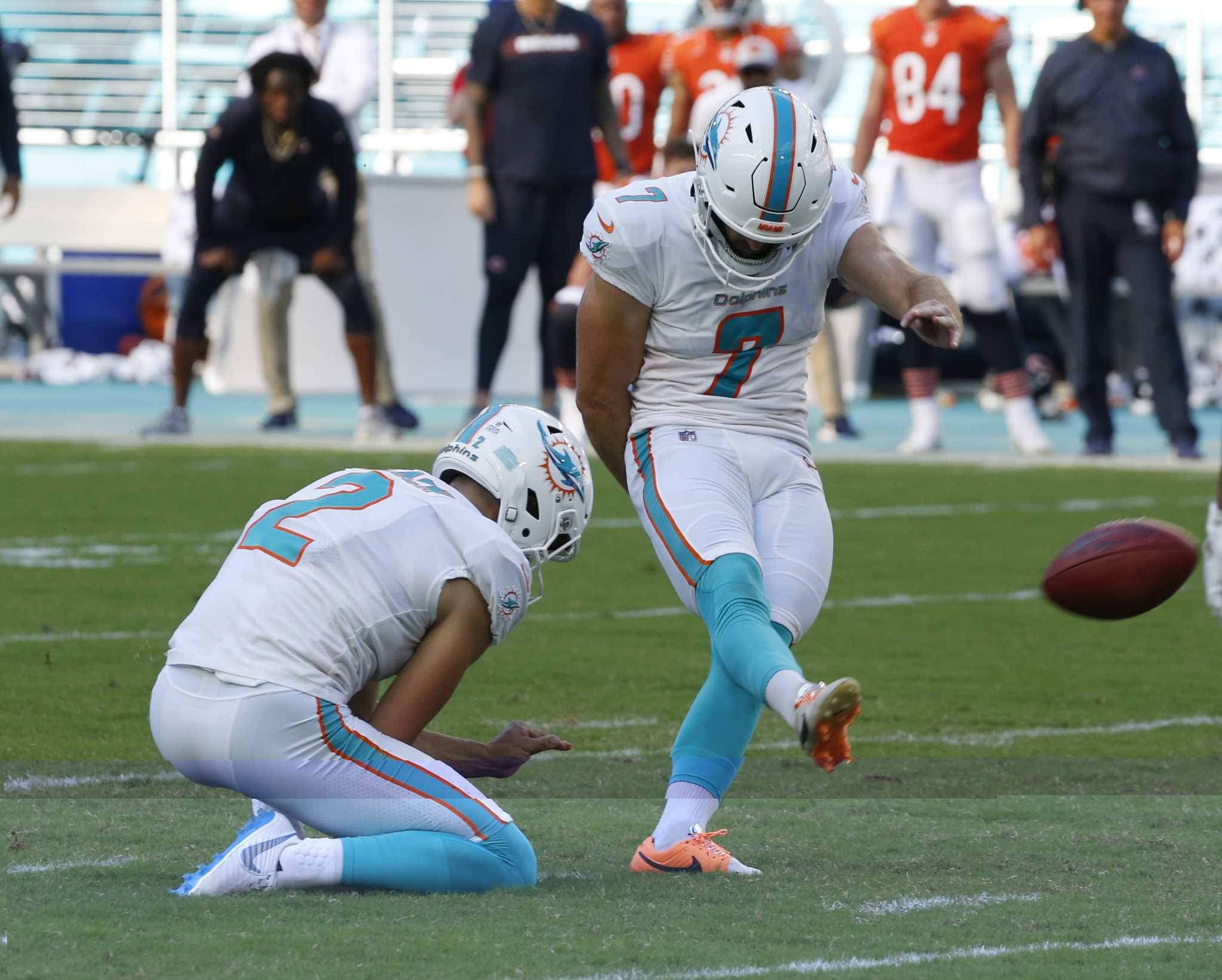 Rookie kicker saves Miami in OT thriller