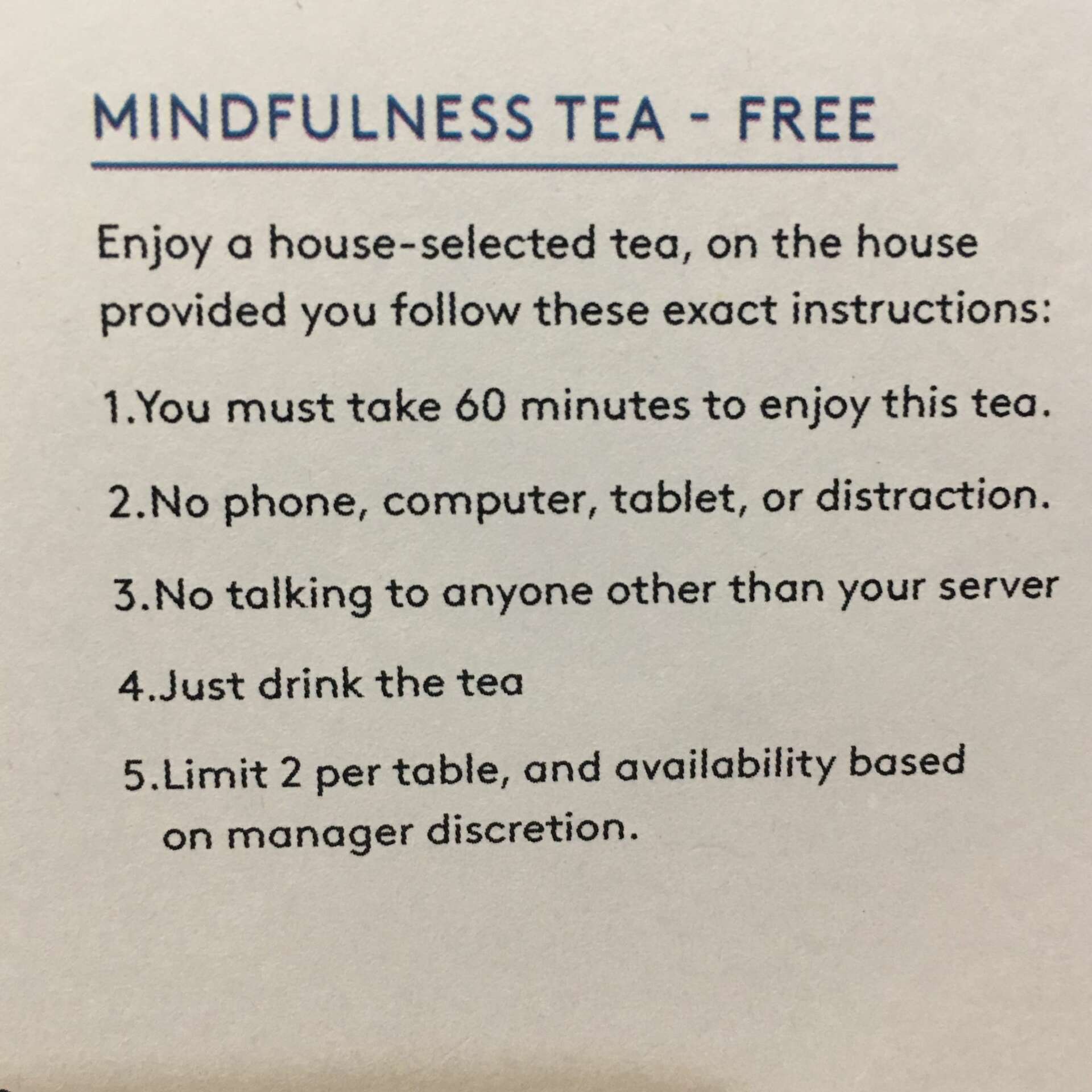 SF tea lounge’s new menu item is a social experiment for customers