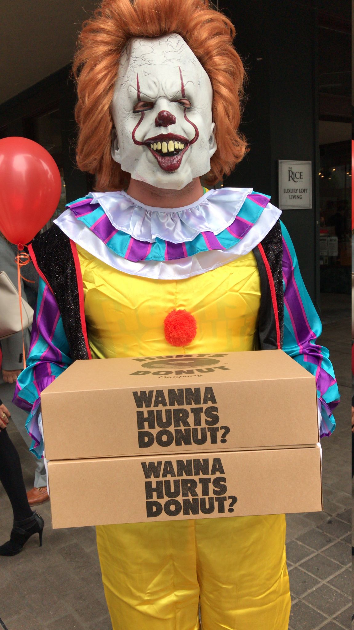 Houstonians freak out as scary clowns make unexpected doughnut deliveries