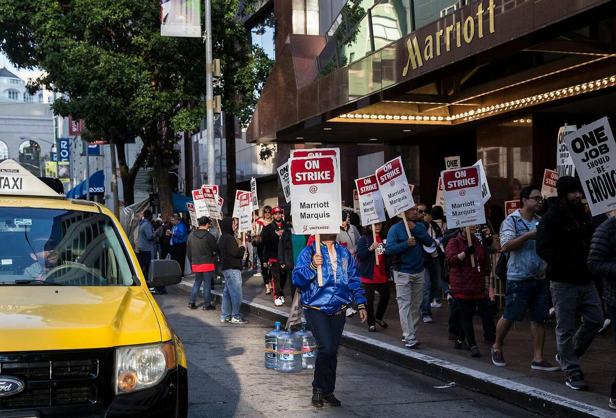SF Marriott hotel strike costs conference $300,000 and counting