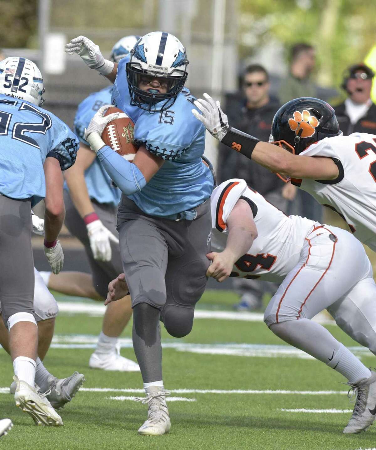 Ridgefield holds off rival Wilton in football thriller