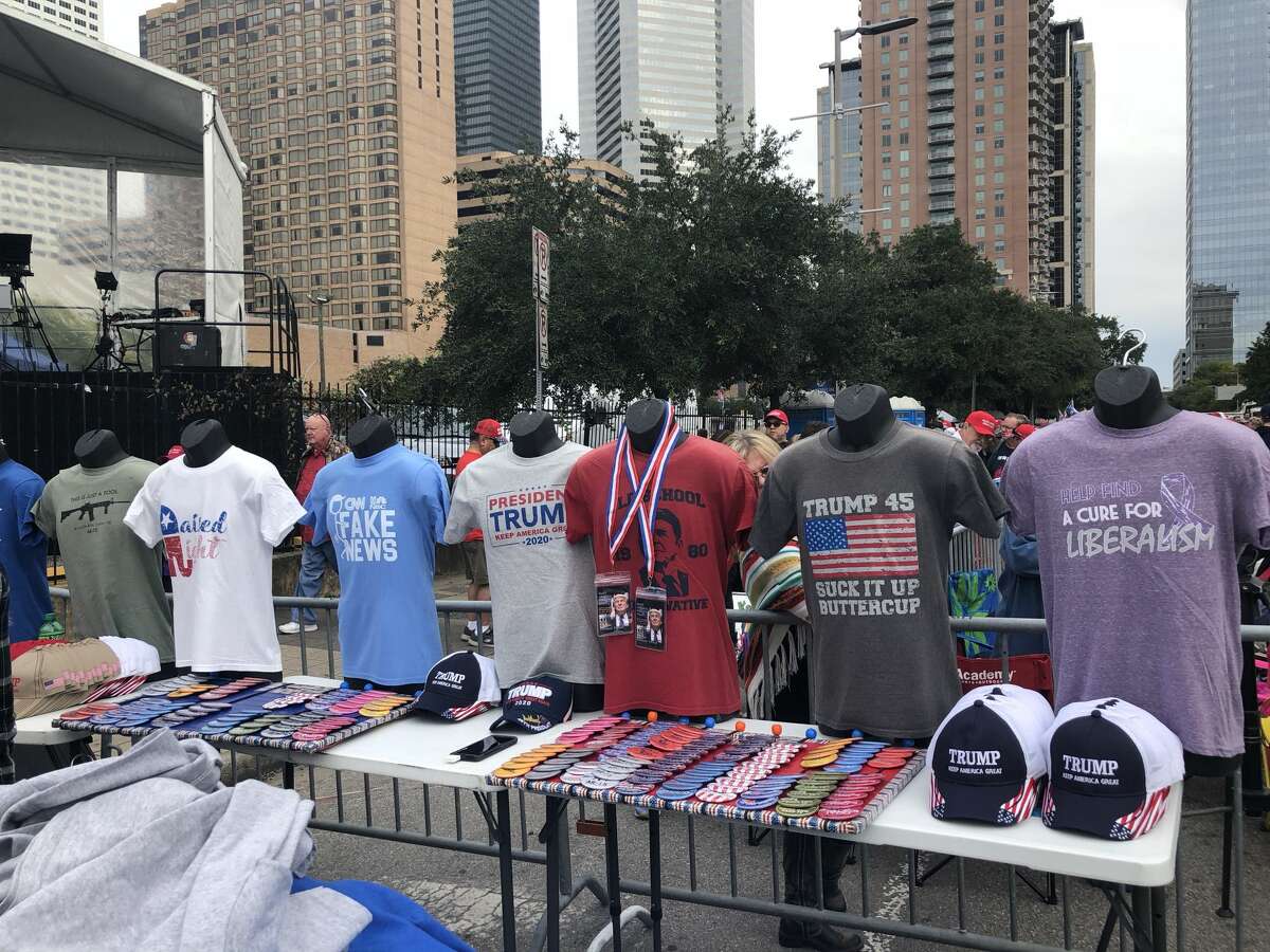 Trump supporters poke fun at liberals with conservative gear at Houston ...