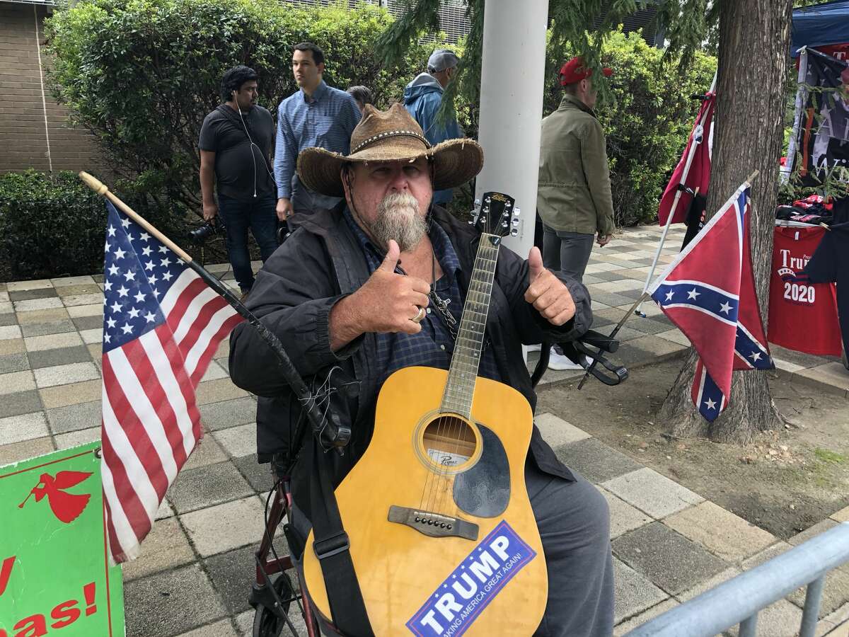 Trump supporters poke fun at liberals with conservative gear at Houston ...