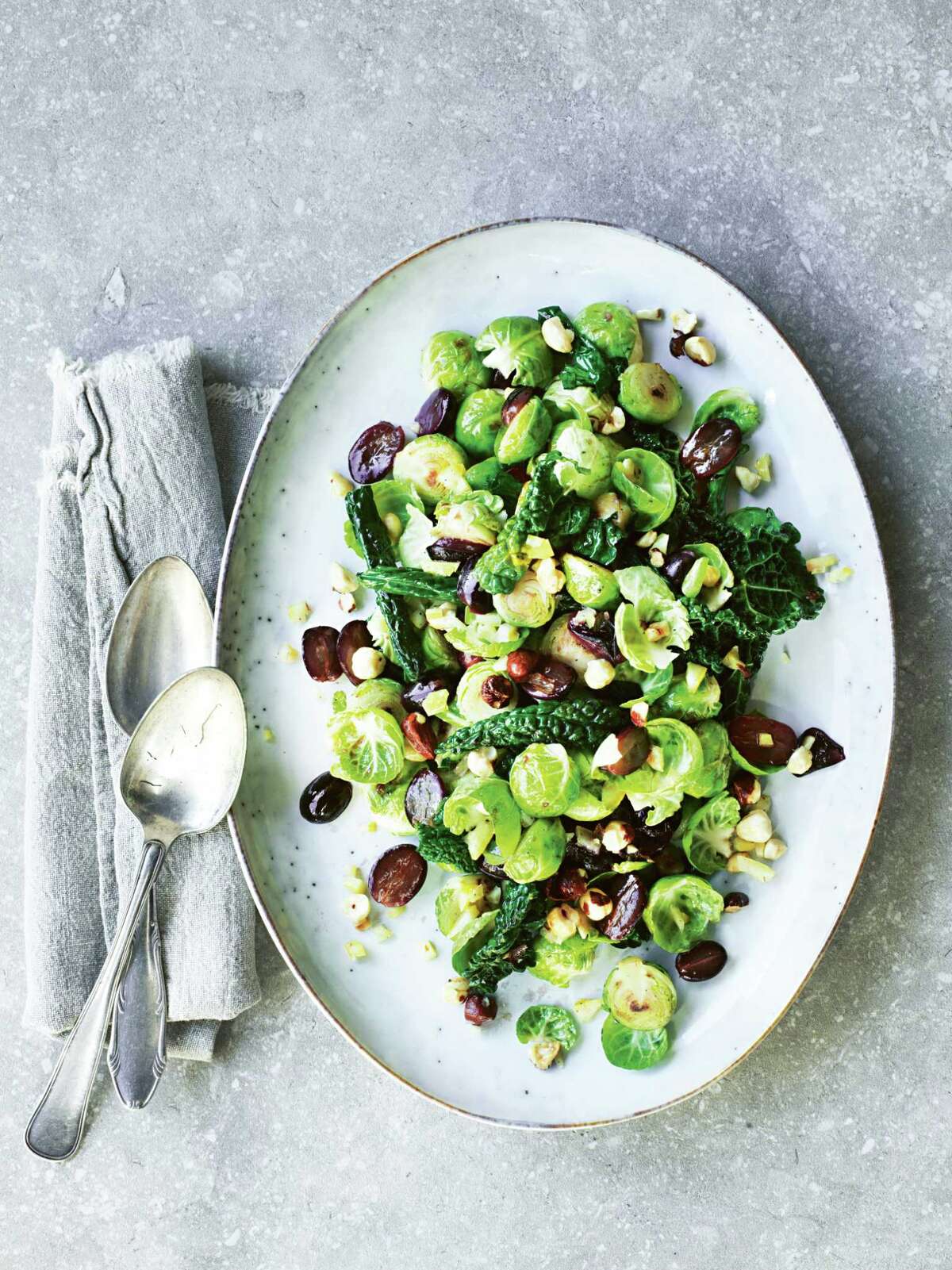 Recipe: Brussels Sprouts, Cavolo Nero (Tuscan kale) and Grapes