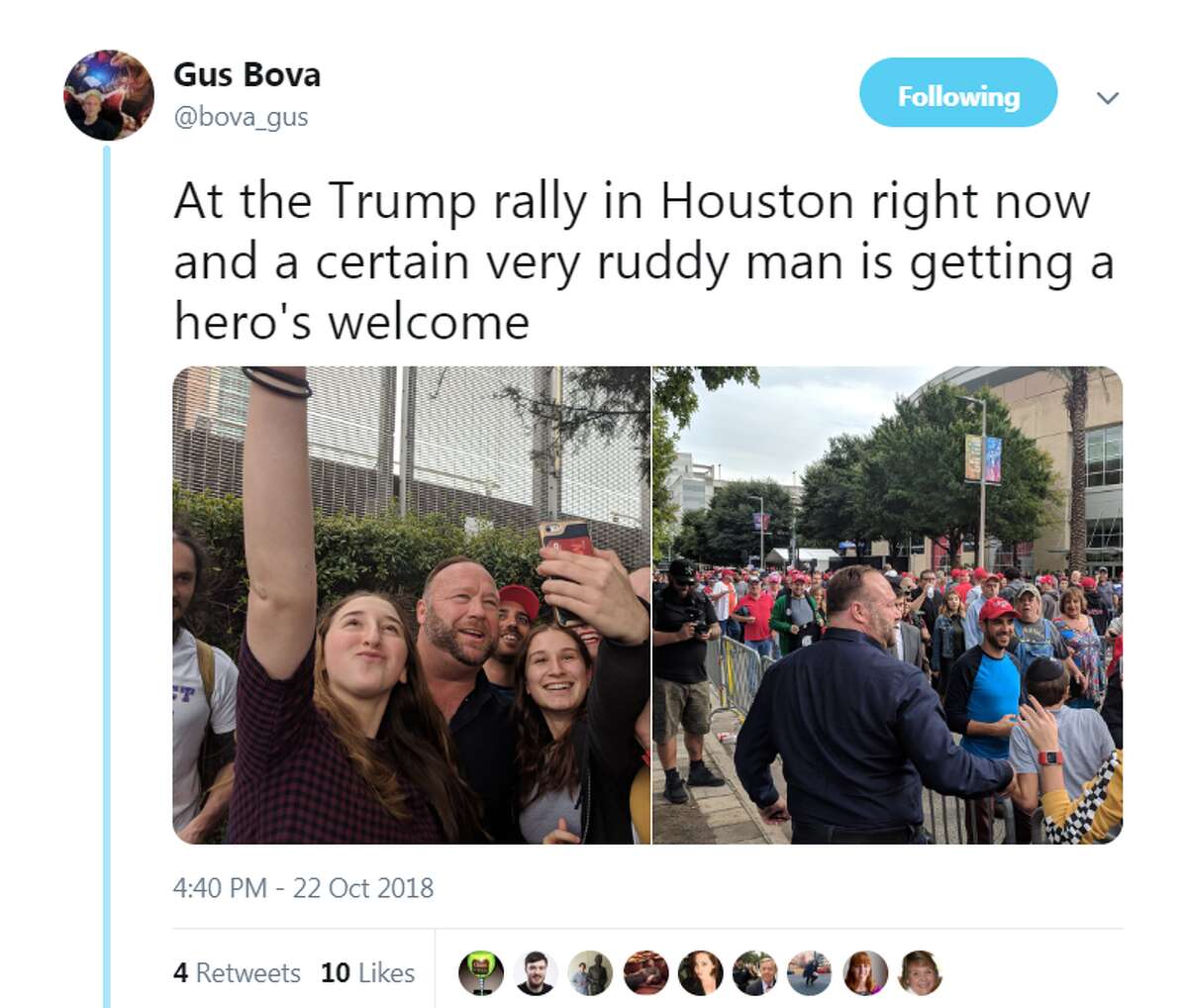 Social media reactions, photos to Trump's rally in Houston