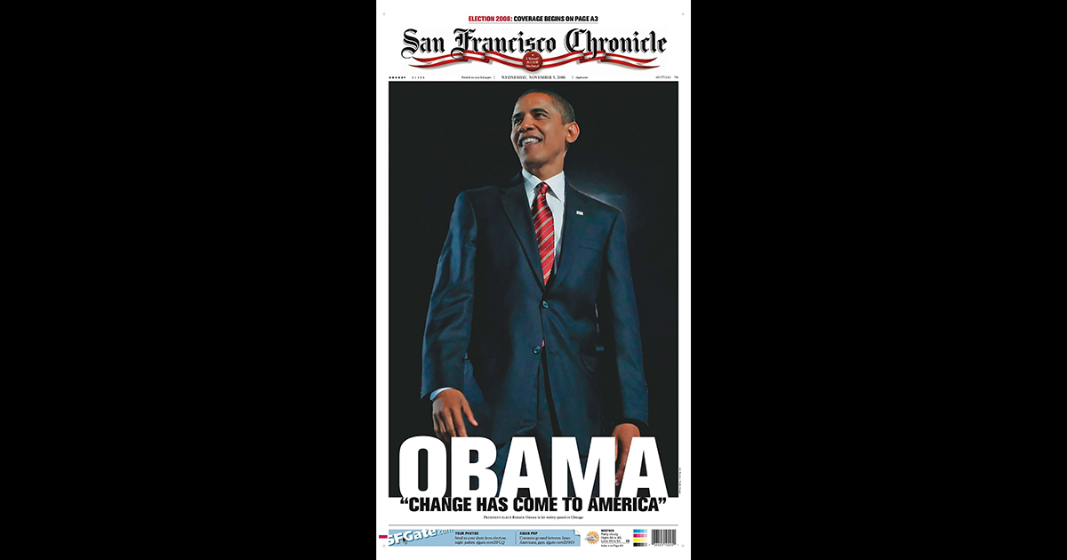 Chronicle Covers: Barack Obama’s historic victory