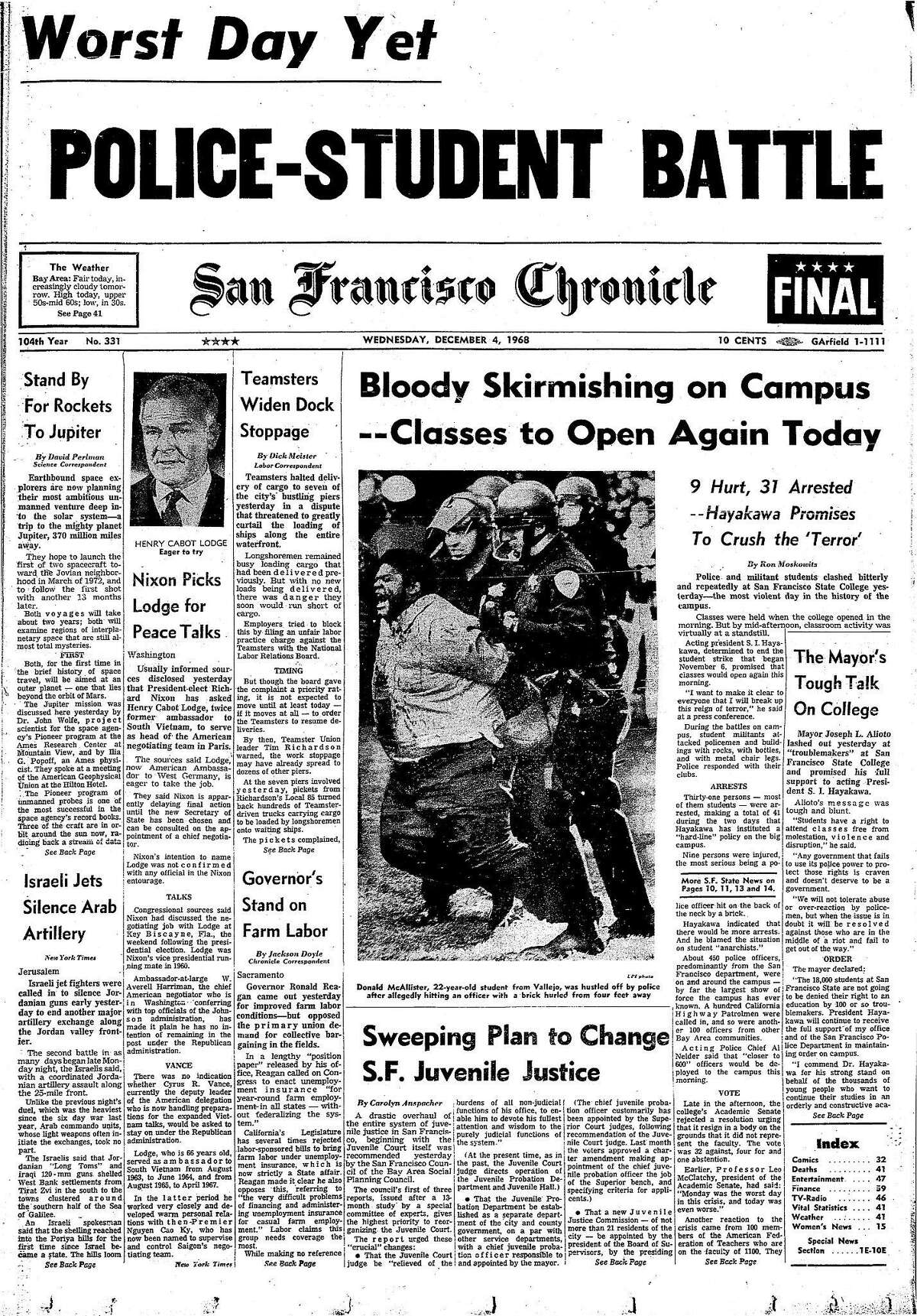 How SF State’s bloody strikes changed academia and nation 50 years ago