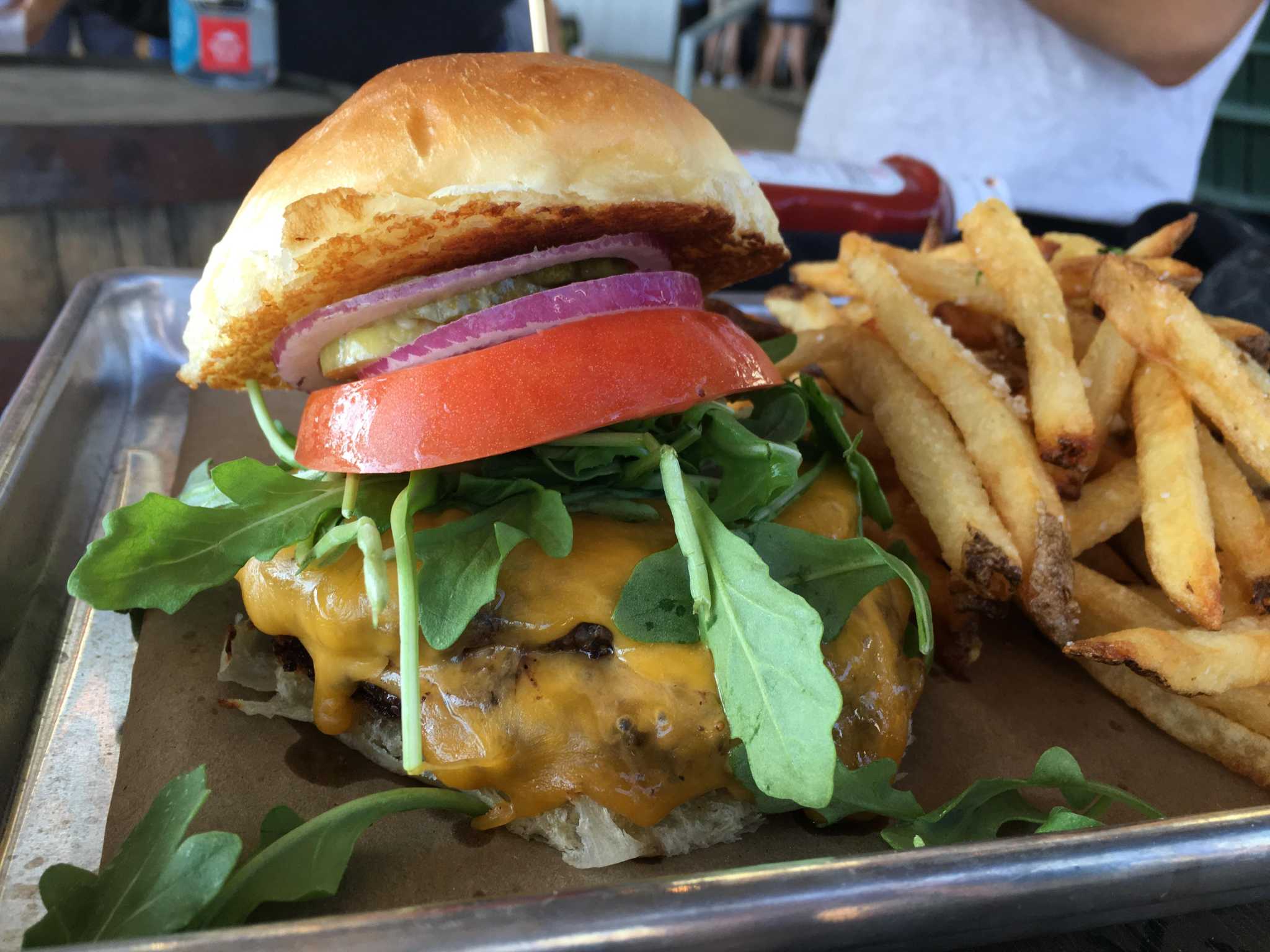 Burger Friday: Bishop’s Burger at Saint Arnold Beer Garden