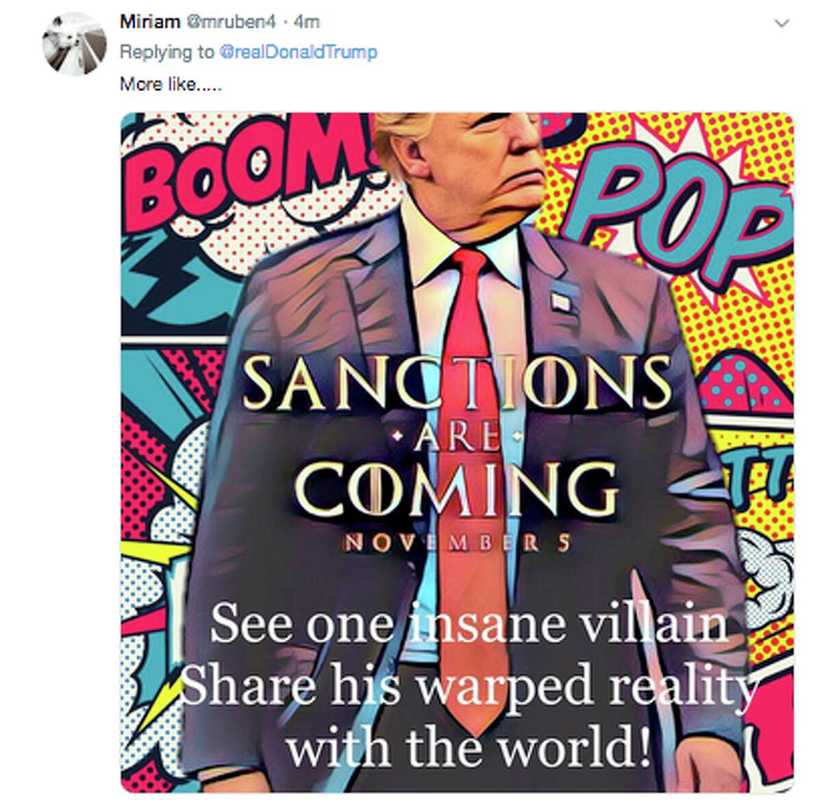 Twitter Responds To Donald Trumps Iran Sanctions Movie Poster Tweet