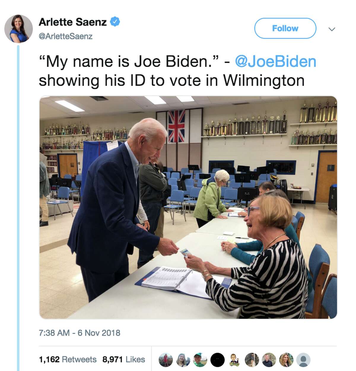 Joe Biden was caught on camera emerging from a voting booth. The ...