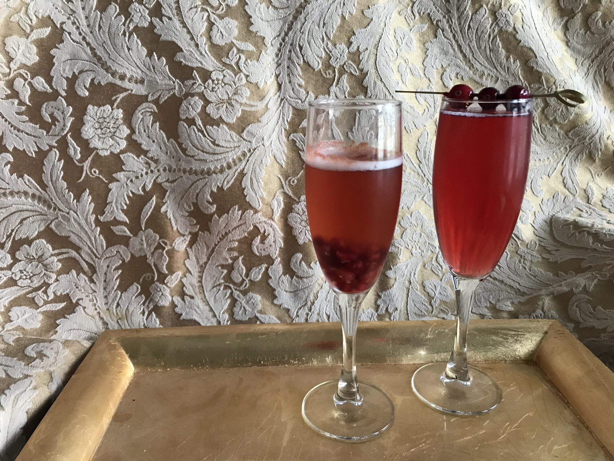 2 festive mimosas with the taste of fall in each sip