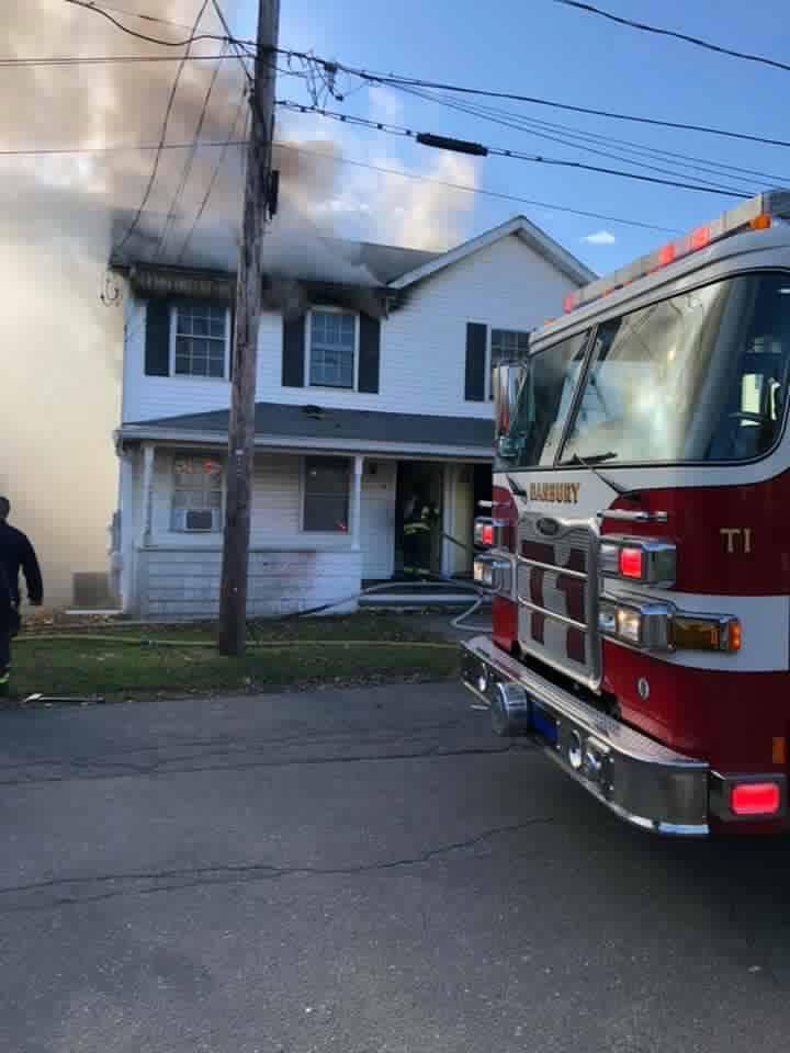 Four displaced in Danbury fire