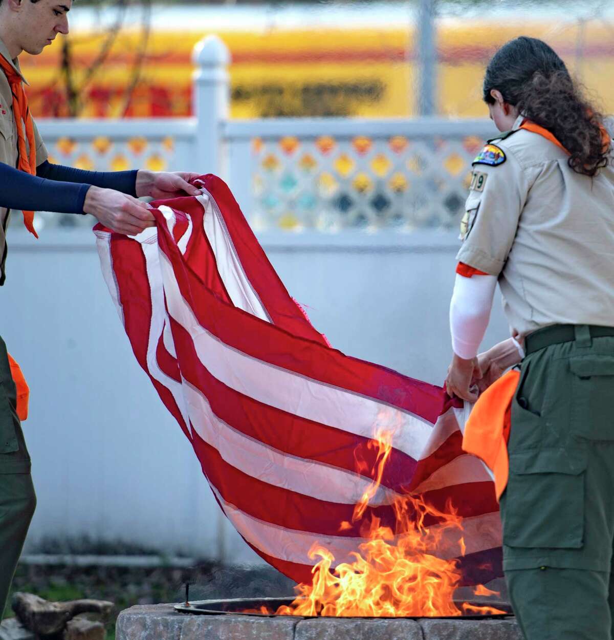 Photos: Flag retirement and disposal