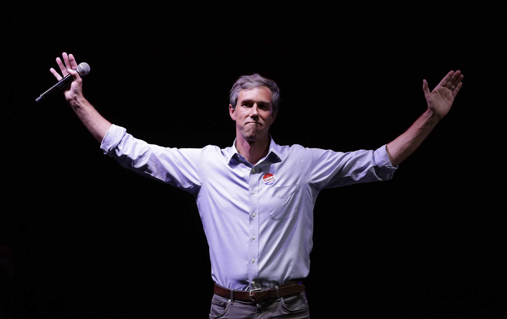 O’Rourke exposed a blue spine across the middle of red Texas