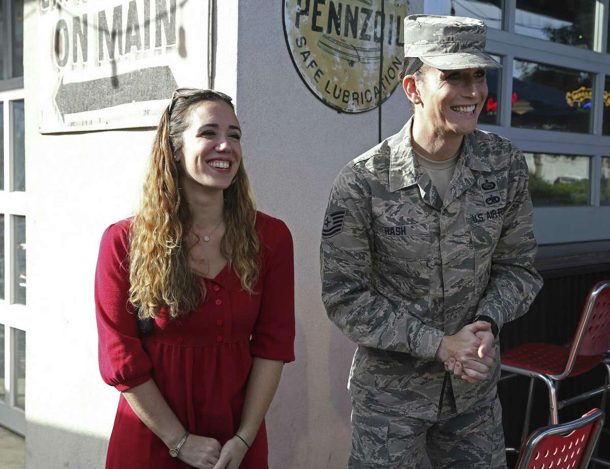 Transgender airman reenlists despite scrutiny, uncertainty