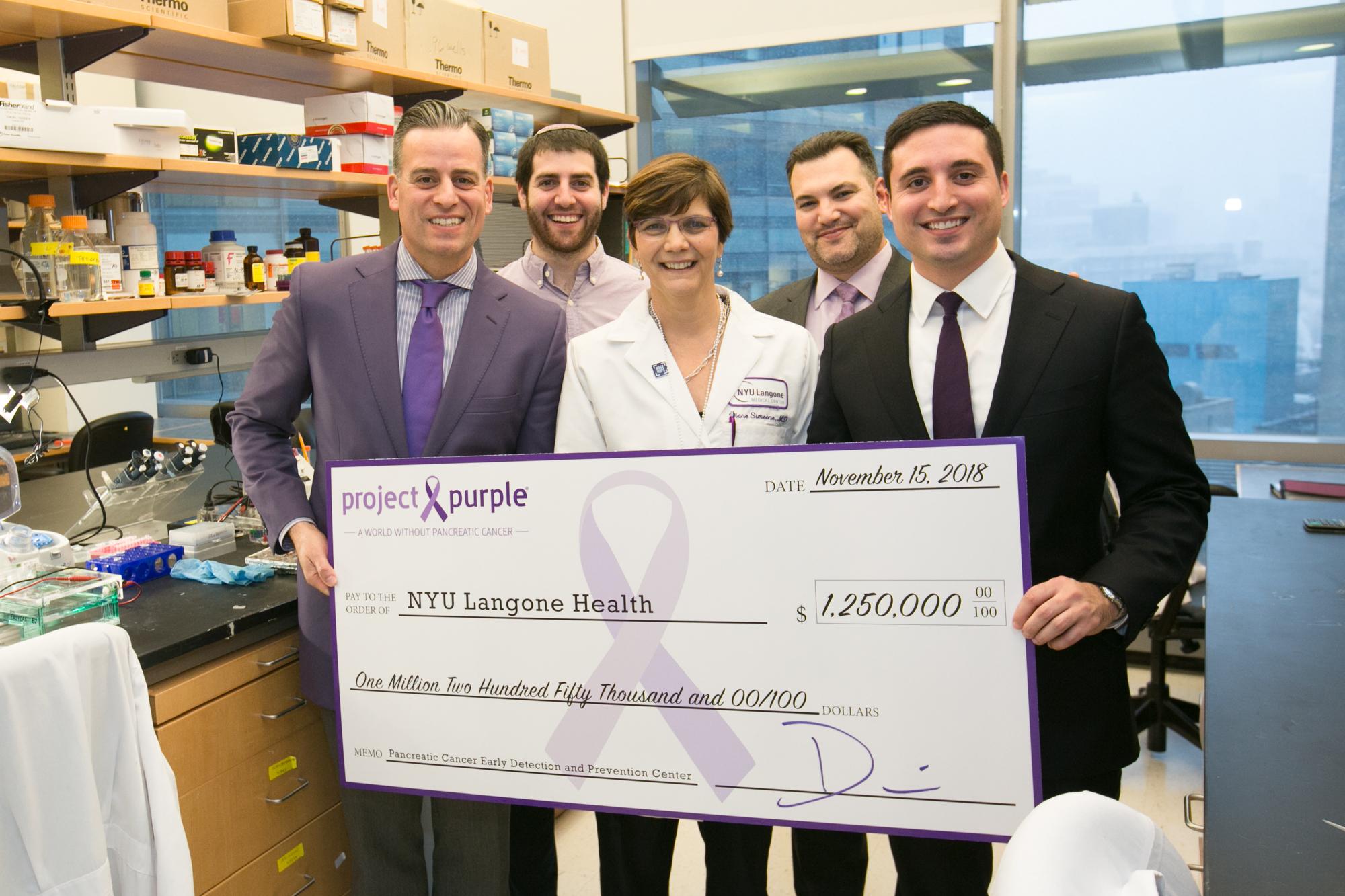 Project Purple donates $1.2 million to NY hospital for pancreatic ...