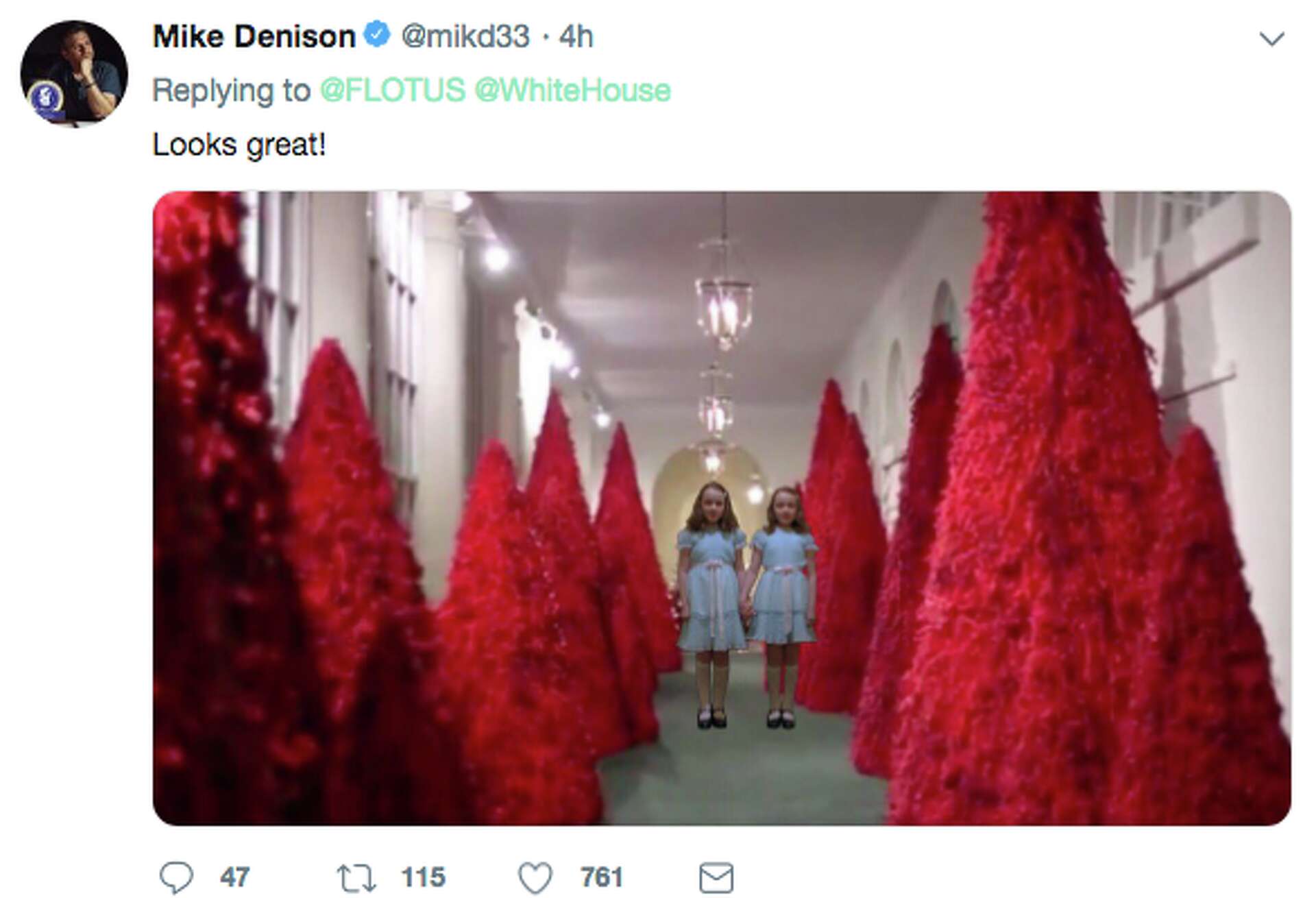 Melania Trump's blood-red Christmas trees mocked with memes