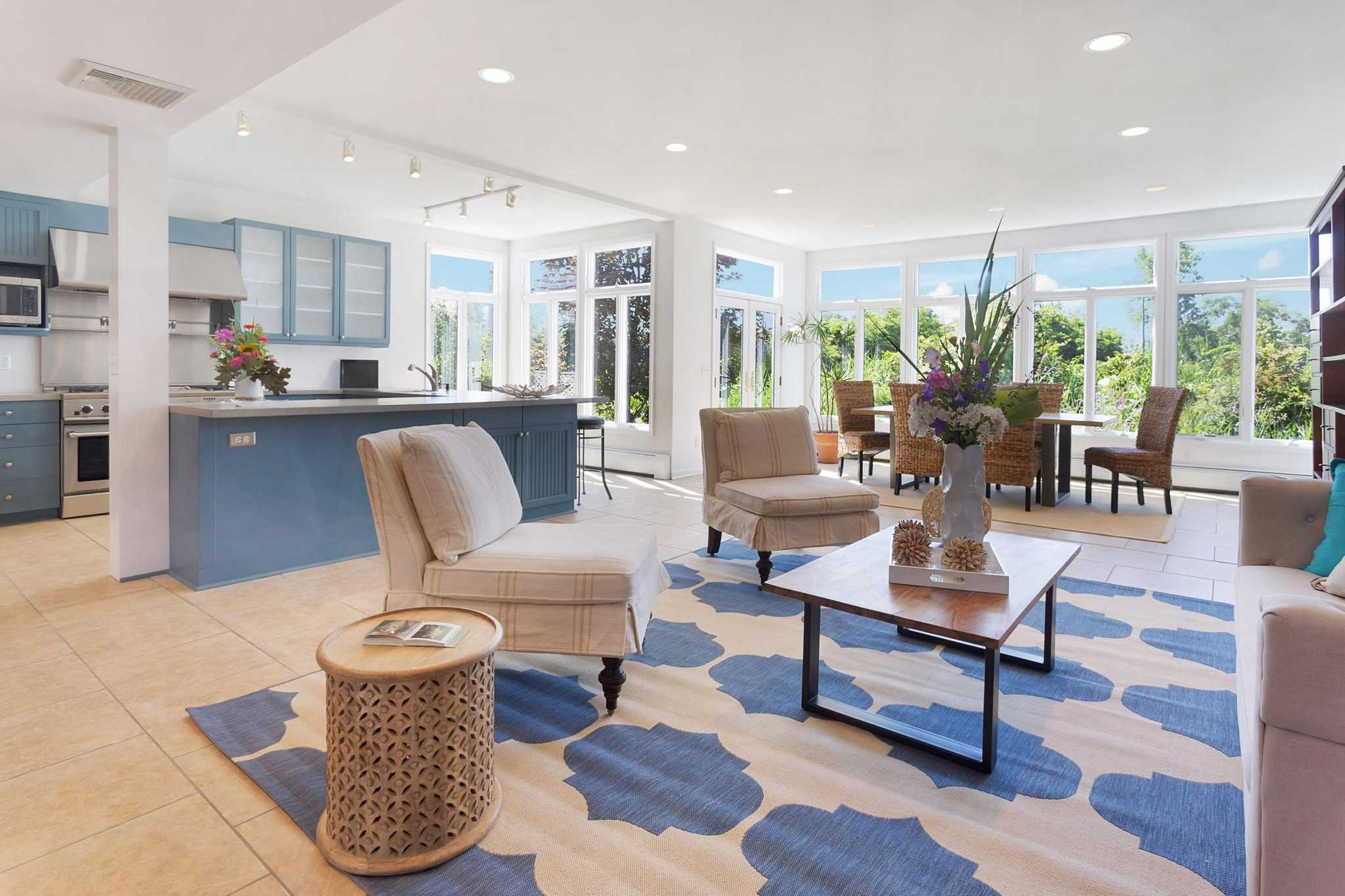 Shoreline home is nicely sited in waterfront association