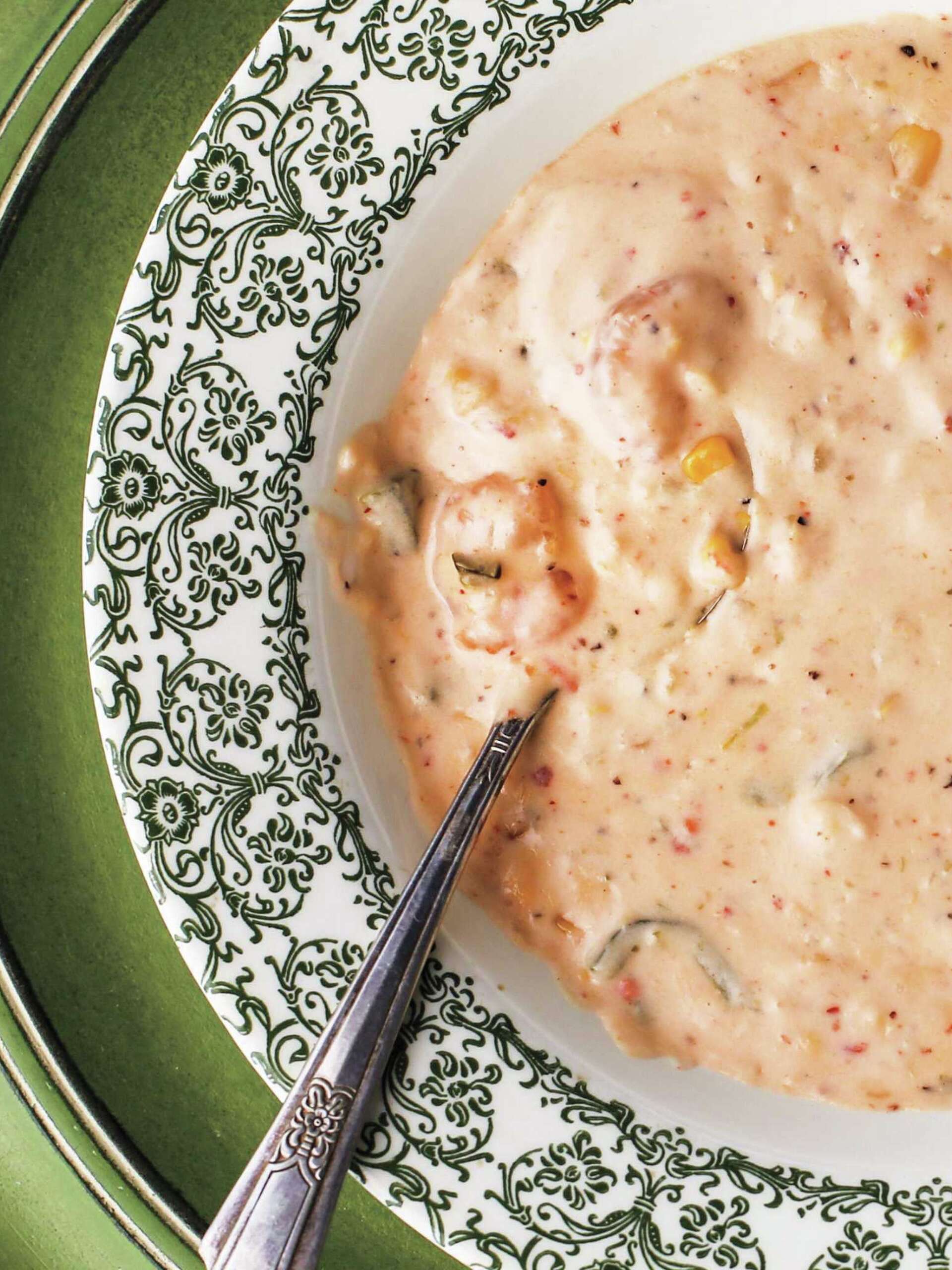 Recipe: Poblano Corn Chowder with Shrimp