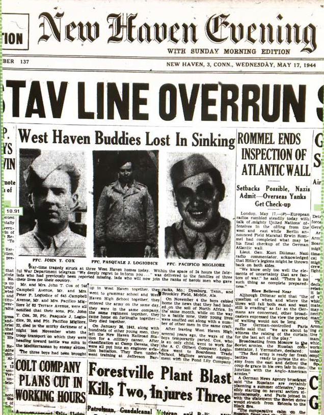 75 years later, West Haven to honor 1,138 servicemen who died on the ...