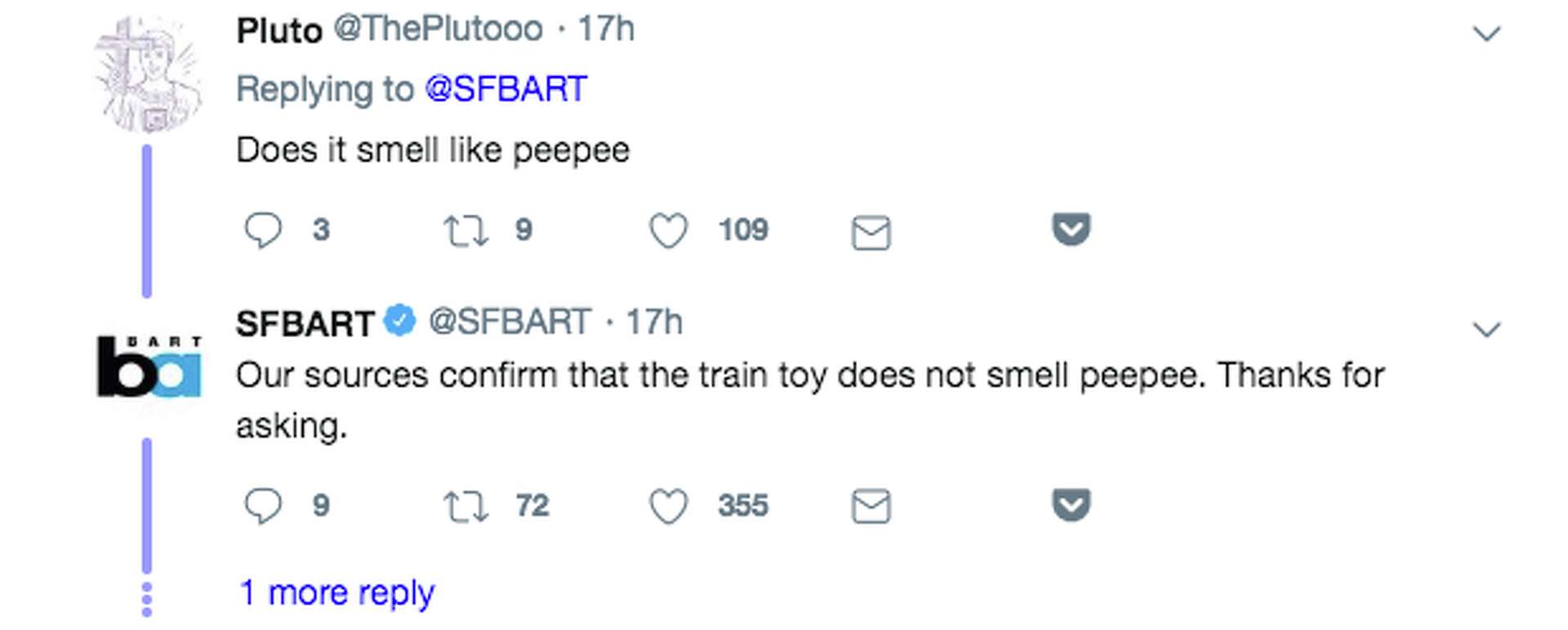 New BART train toy both mocked and coveted on Twitter