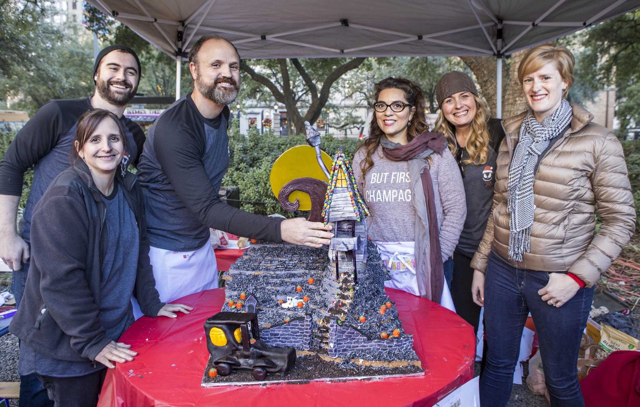 Building gingerbread mansions at Architecture Center Houston’s ...