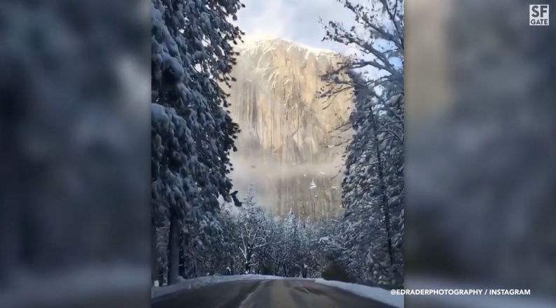 Viral video of Yosemite in winter looks as if you're in a snow globe