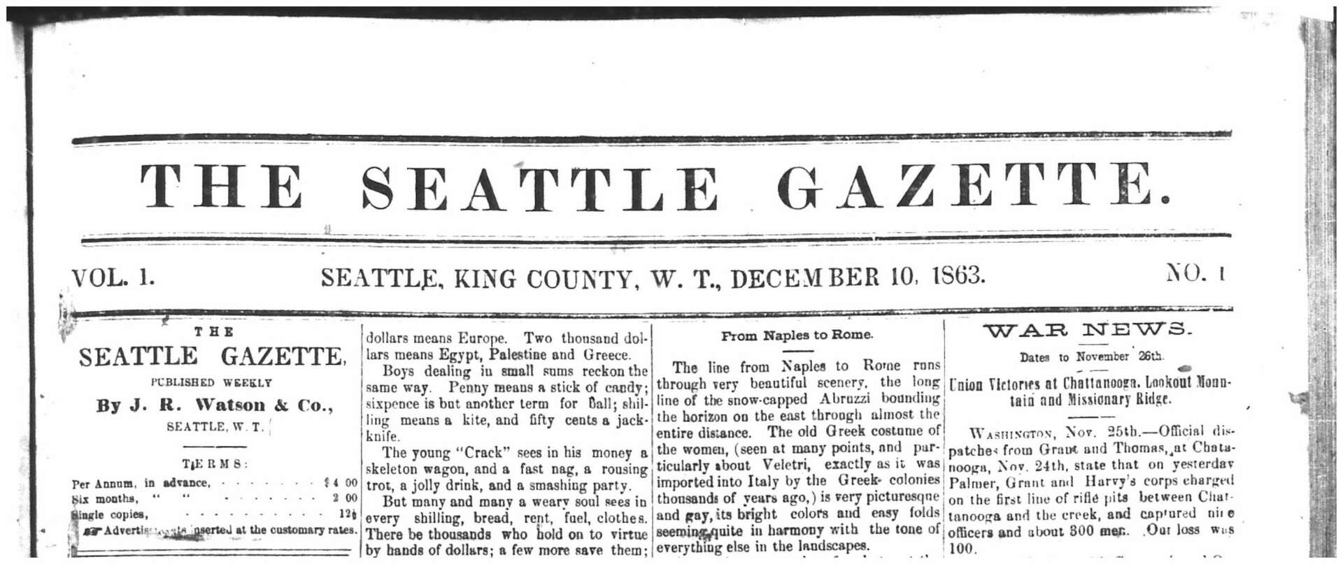 P-I's front pages through the years narrate Seattle, national history
