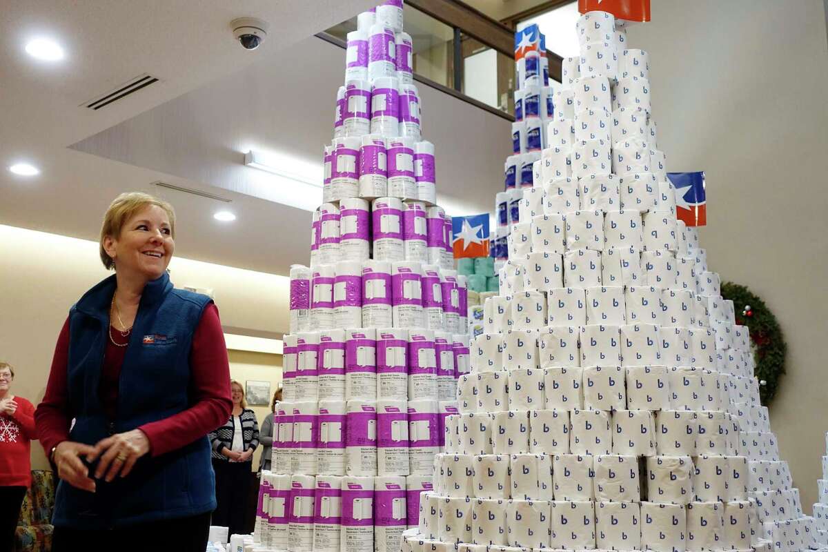 Photos: Toilet paper collected for food pantries