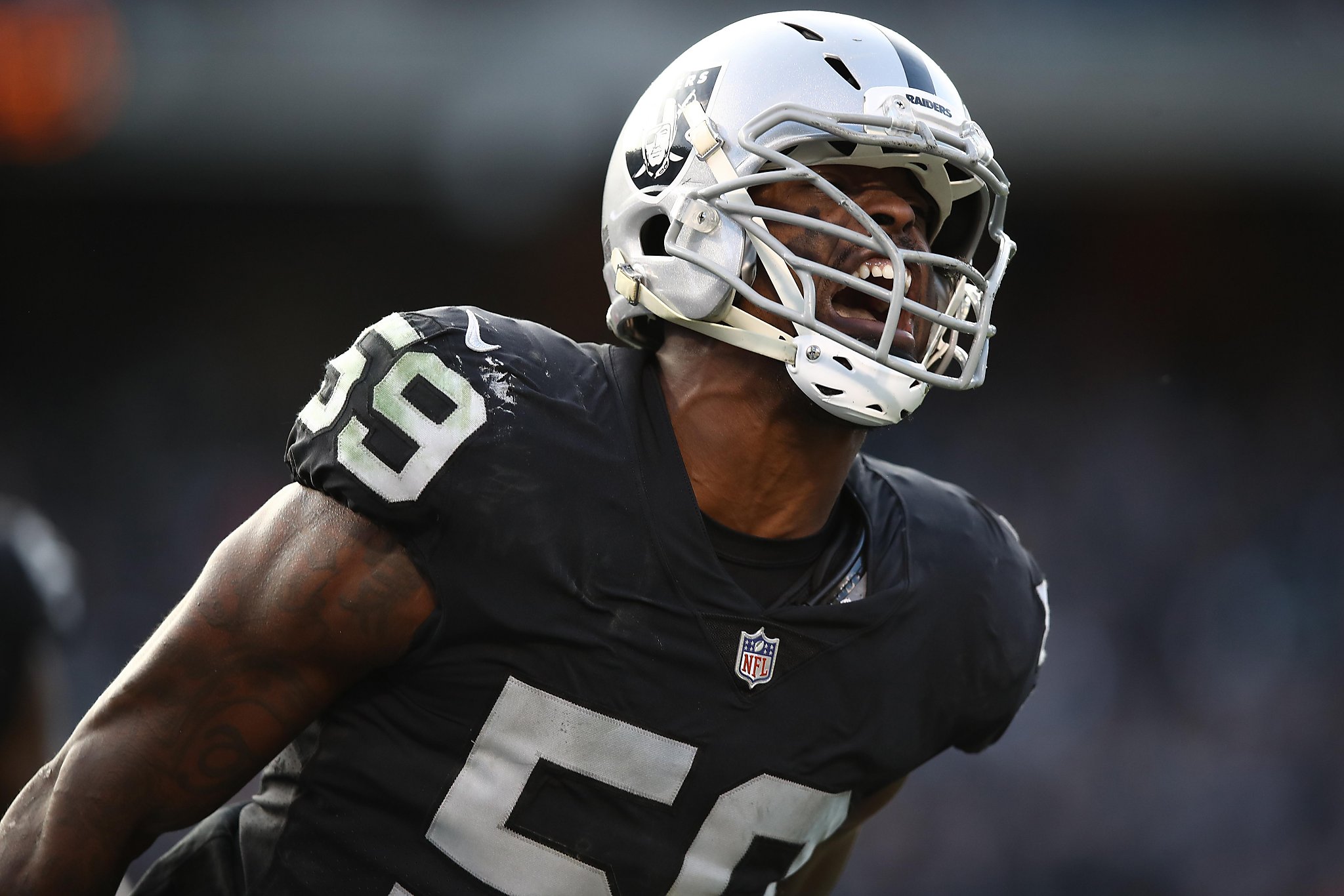 Raiders linebacker Tahir Whitehead has been a defensive constant