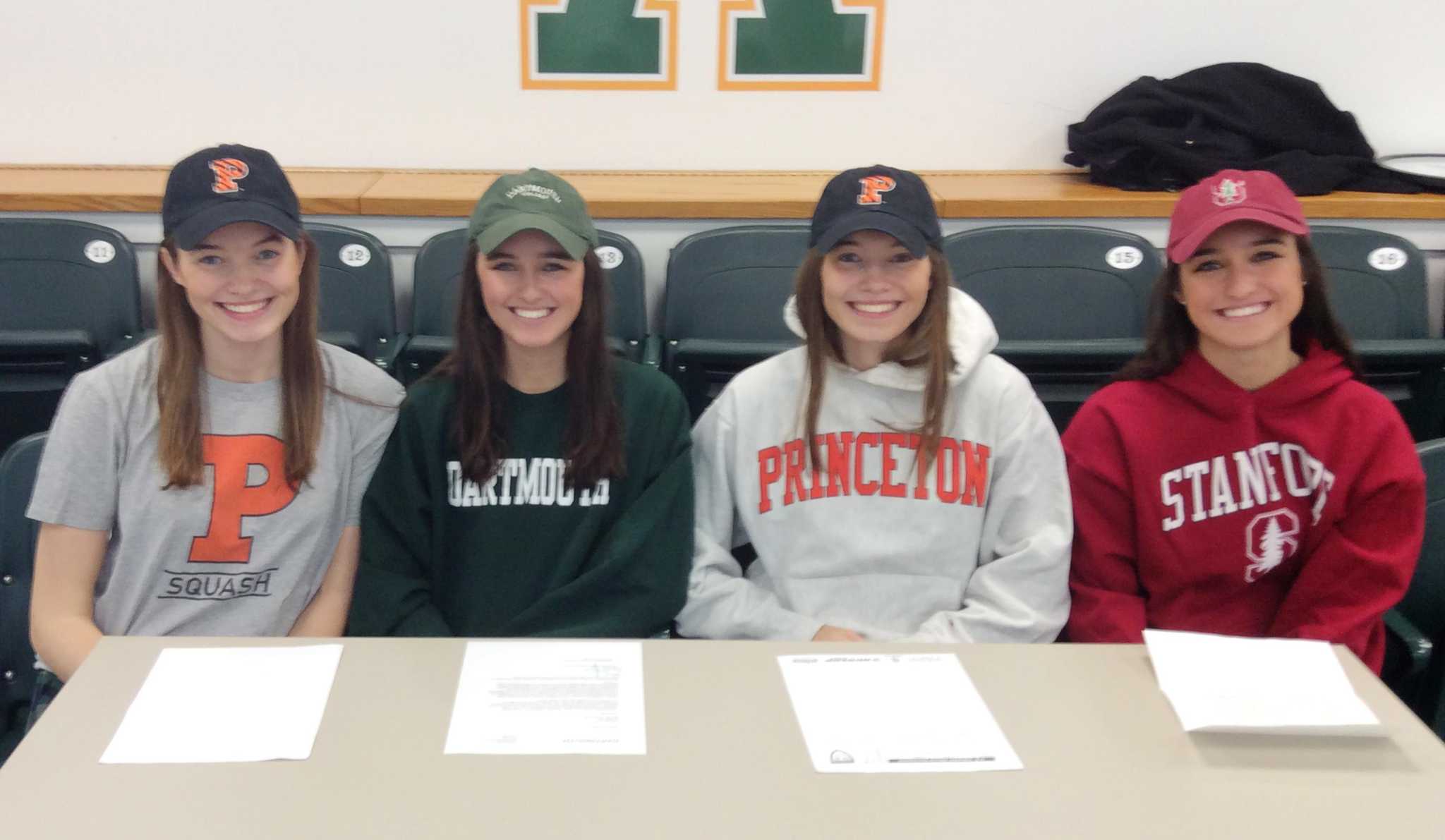 Greenwich Academy’s Stephenson, Aube sisters to play Division I squash