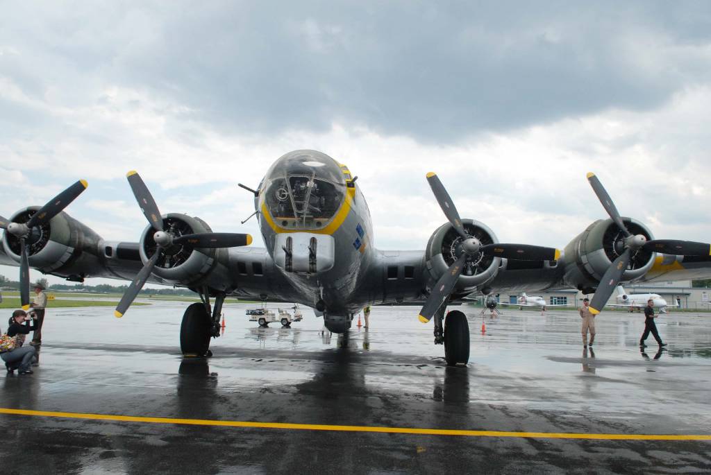 Inside a B-17 bomber