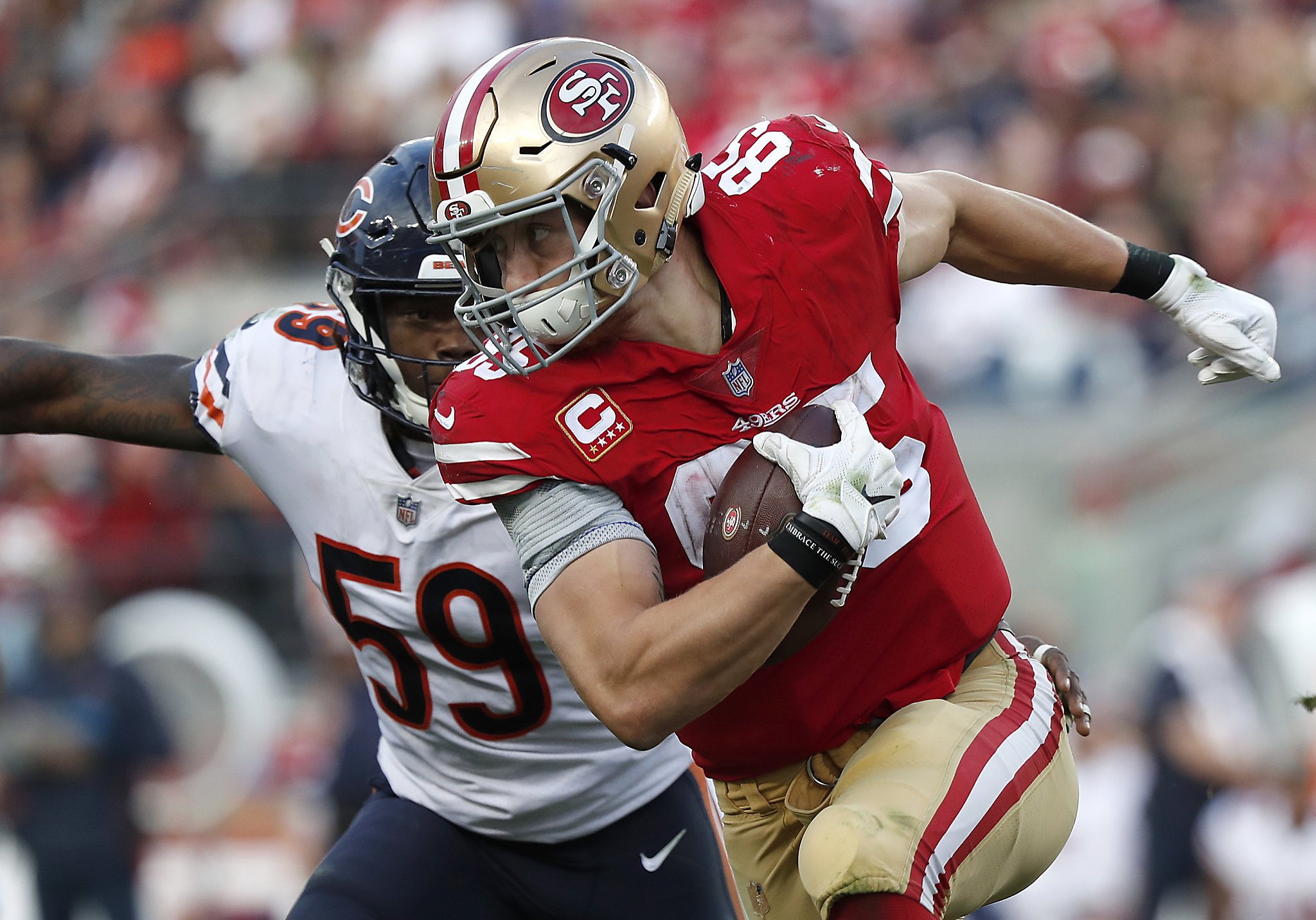 49ers’ George Kittle has shot at NFL season record for tight-end ...