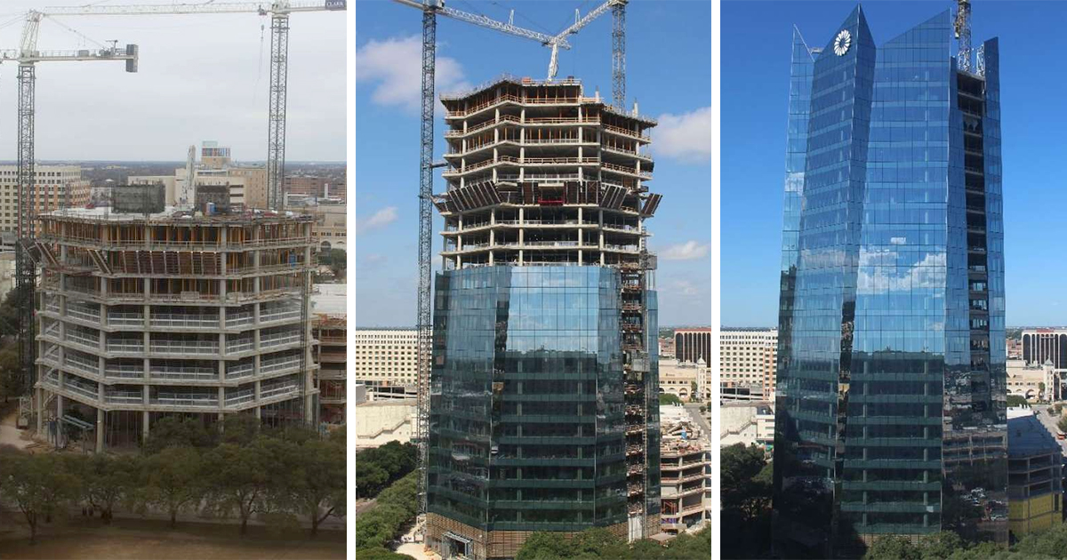 Time-lapse photos show Frost Bank Tower's construction progress through ...