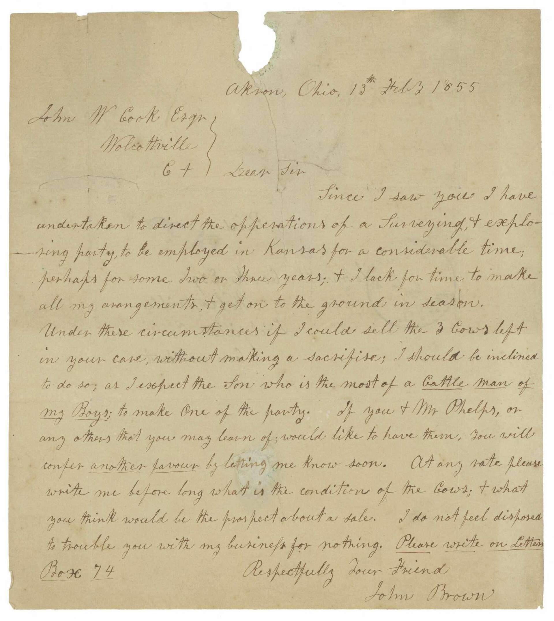 Torrington Library’s historical documents on John Brown draw great interest