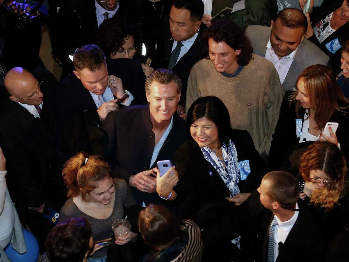 Gavin Newsom's adorable son steals the show at inauguration