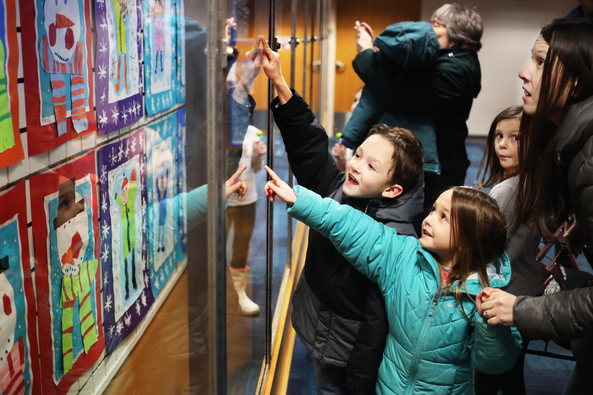 Woodcrest Elementary art display at Grace A. Dow Memorial Library - Jan ...