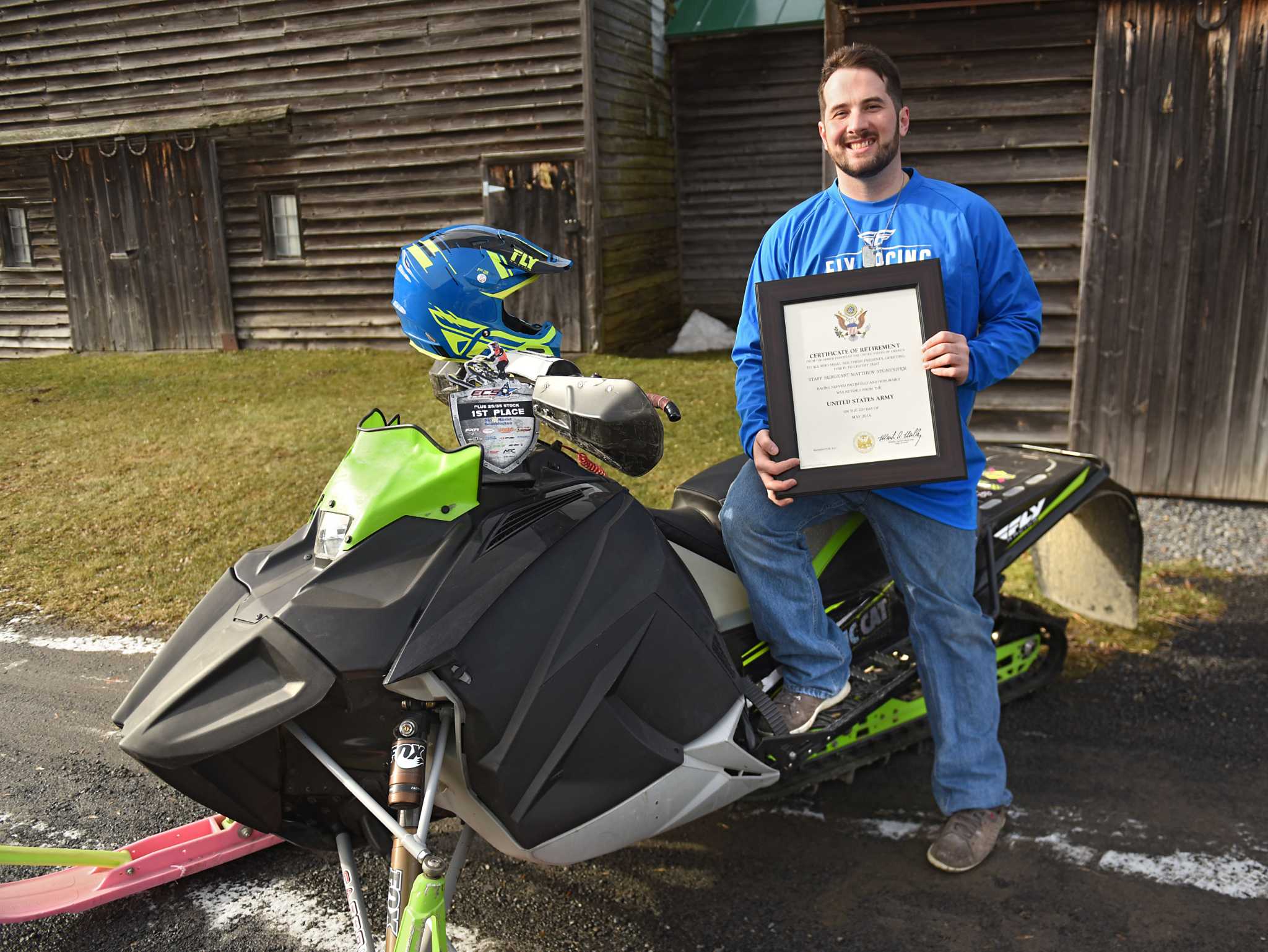 Matt Stonesifer turns to snowmobile racing to deal with challenges