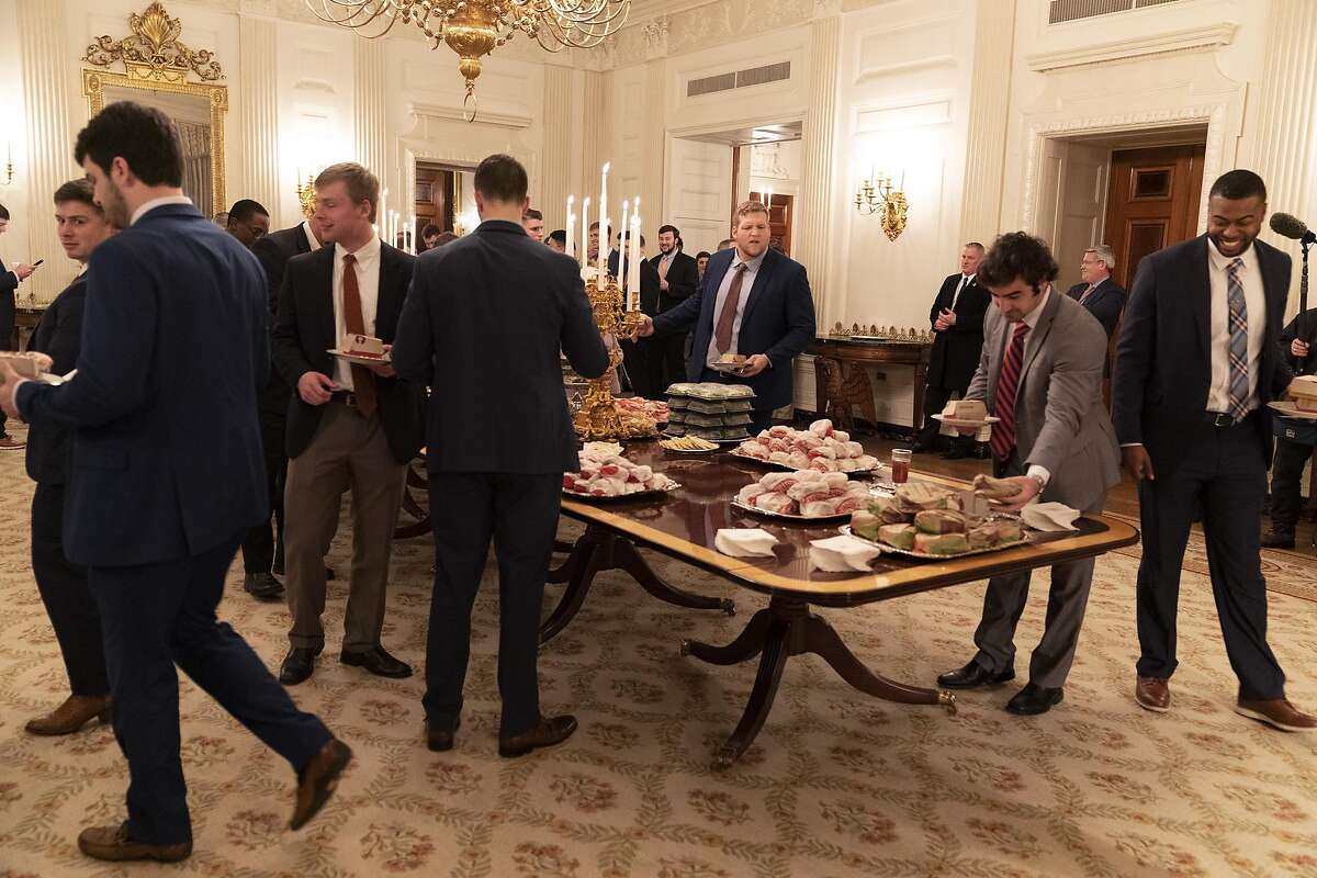 Social media has a field day as Trump treats Clemson Tigers to fast ...