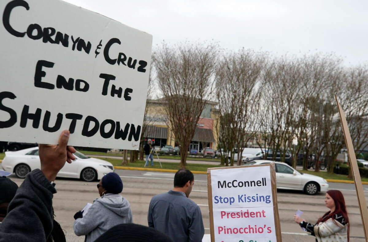 'I feel ... helpless:' About 50 people protest government shutdown at ...